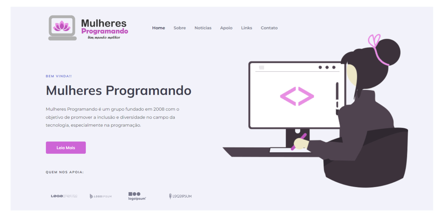 Novo site das Mulheres Programando! - Mulheres Programando